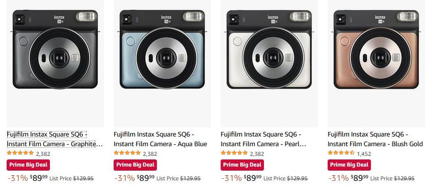 BIG Discount on Fuji INSTAX SQ6 Camera - Amazon Prime Day Deals Fuji ...